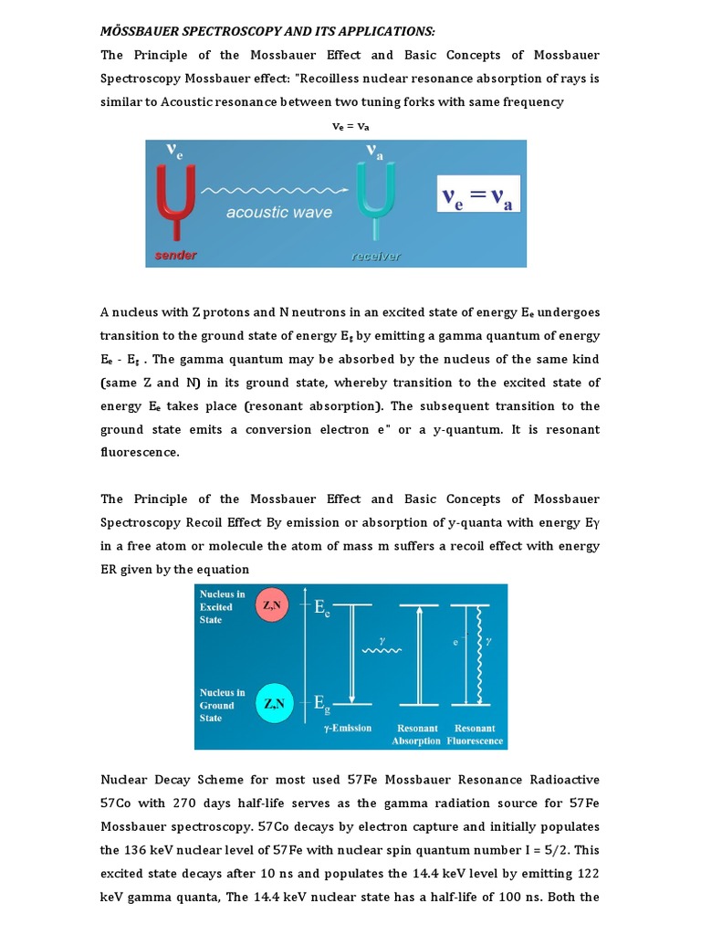 Principles and Applications of Mössbauer Spectroscopy | PDF ...