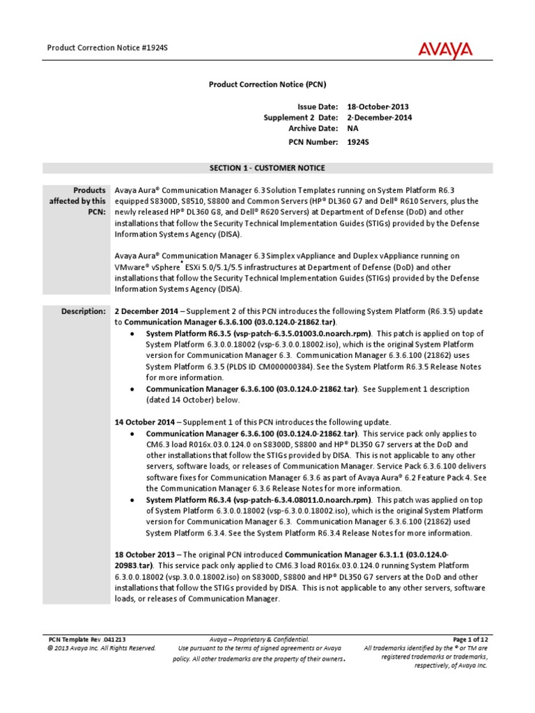 PCN Template Rev .041213 Page 1 of 12 | PDF | Trademark | Session ...
