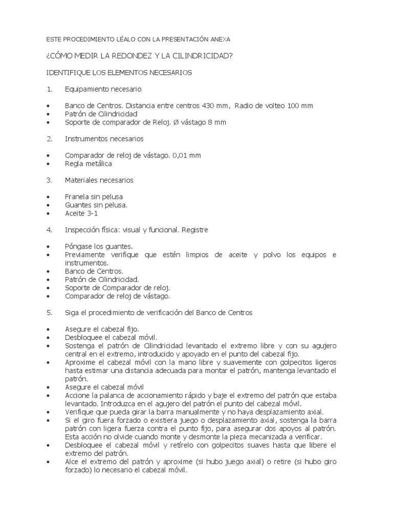 Como Medir La Redondez y La Cilindricidad | PDF | Ingeniería mecánica ...