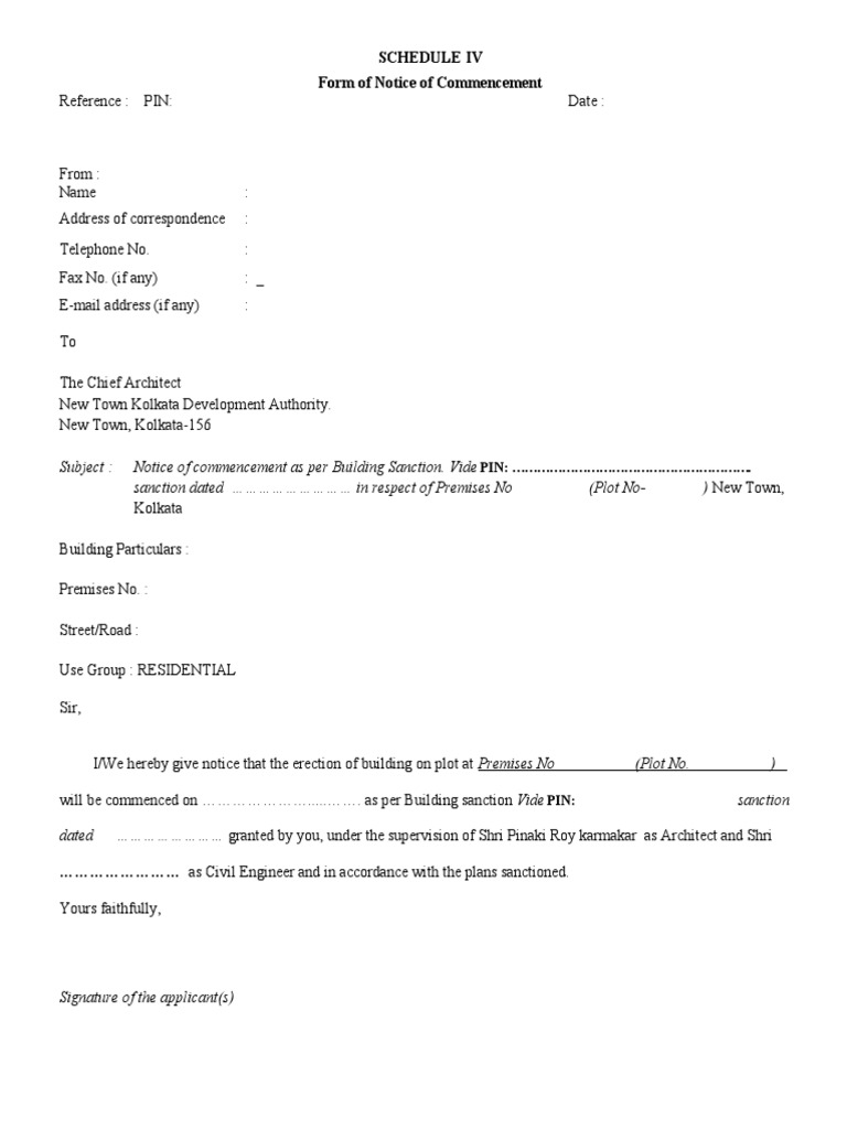 Notice of Commencement | PDF