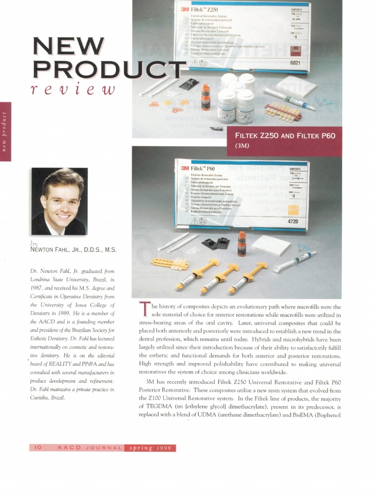 Filtek-Z250-and-Filtek-P60 Newton Fahl | PDF