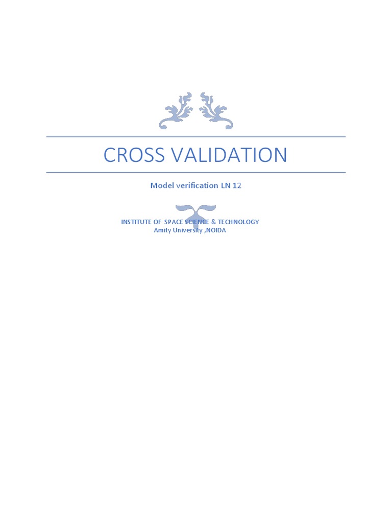 Cross Validation LN 12 | Download Free PDF | Cross Validation (Statistics) | Errors And Residuals