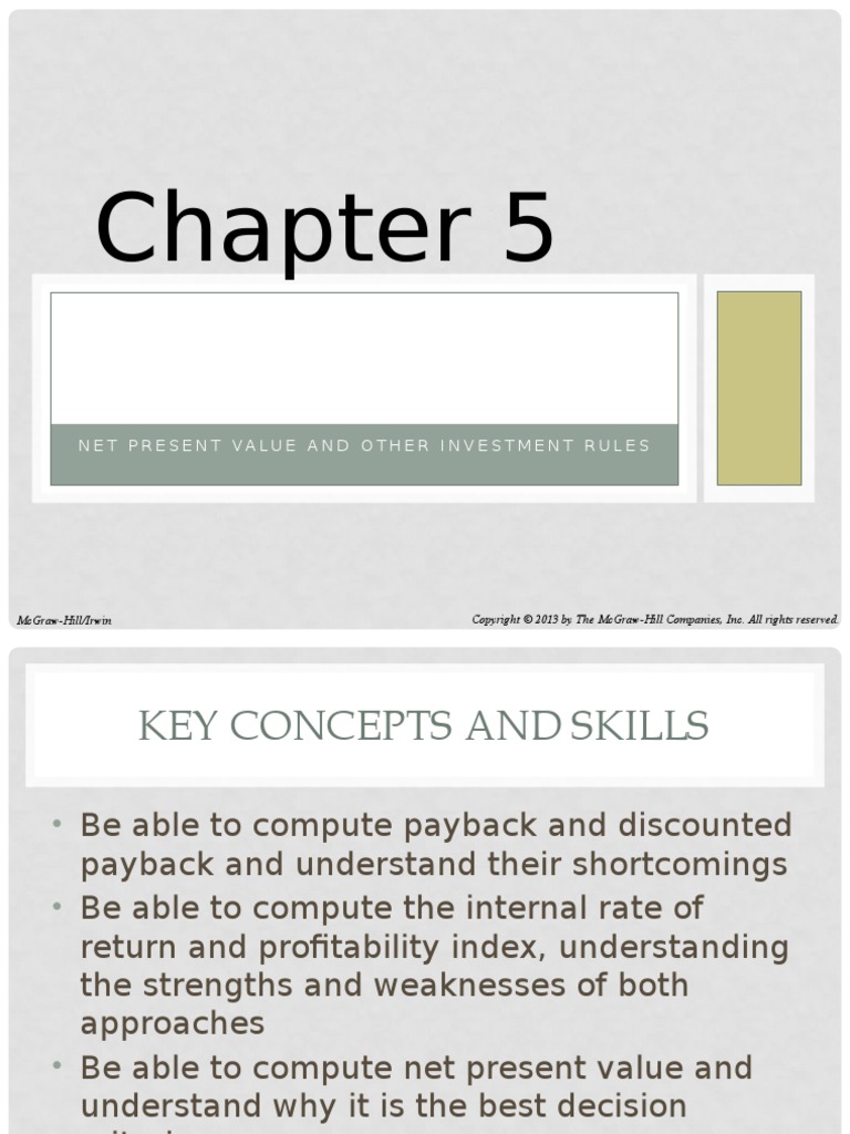 Net Present Value and Other Investment Rules: Mcgraw-Hill/Irwin | PDF ...