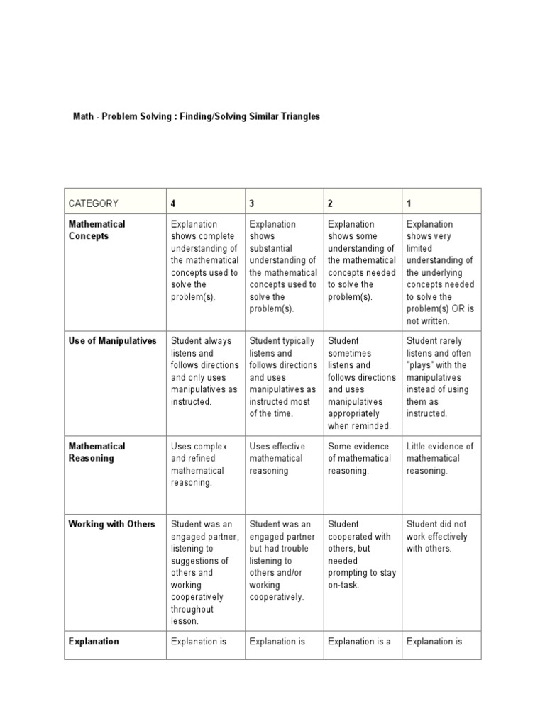 Math - Problem Solving Finding Solving Similar Triangles | PDF | Reason ...