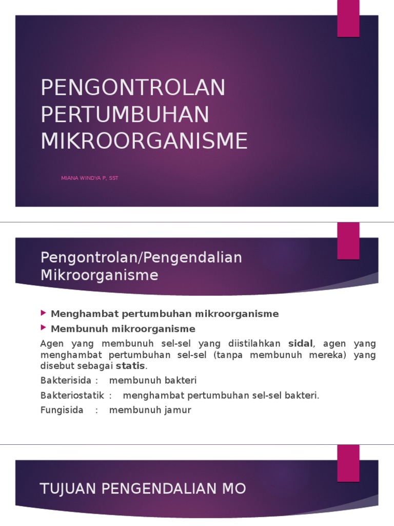 Pengontrolan Pertumbuhan Mikroorganisme | PDF | Sains & Matematika