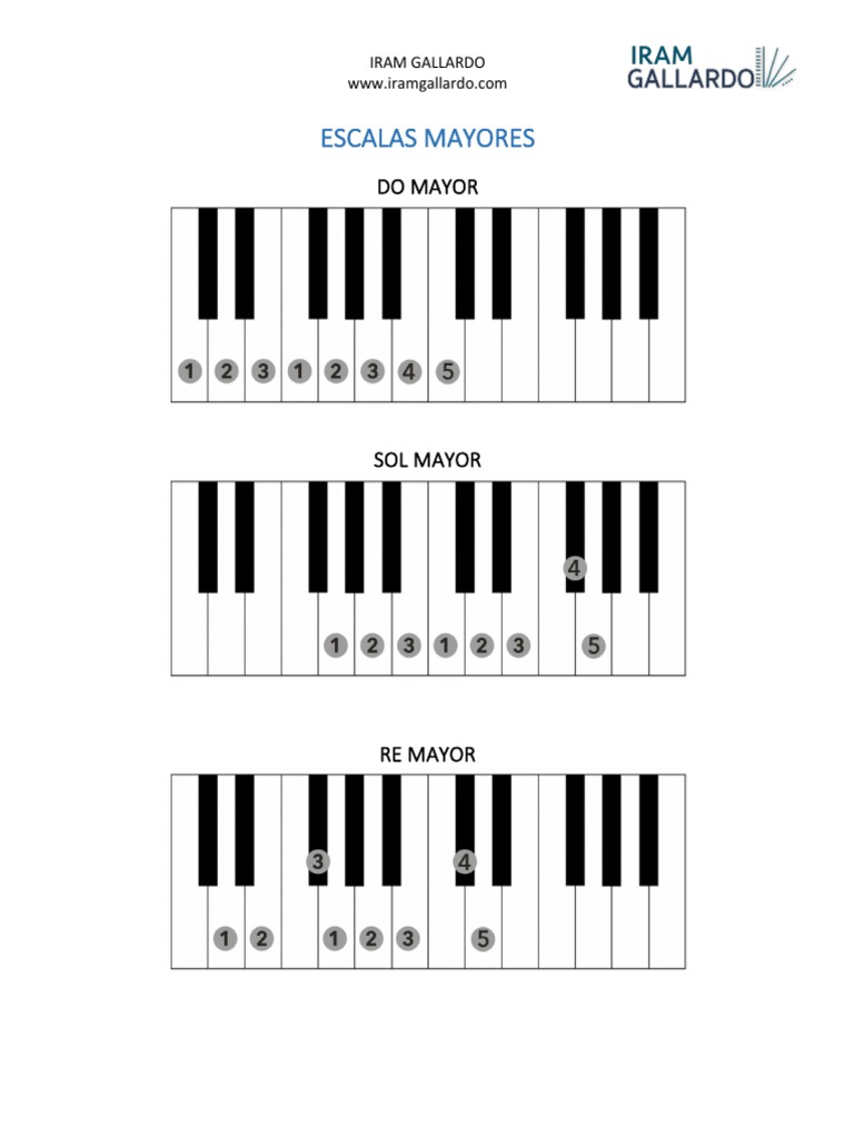 A Guide to Major Scales on the Musical Staff Notation | PDF