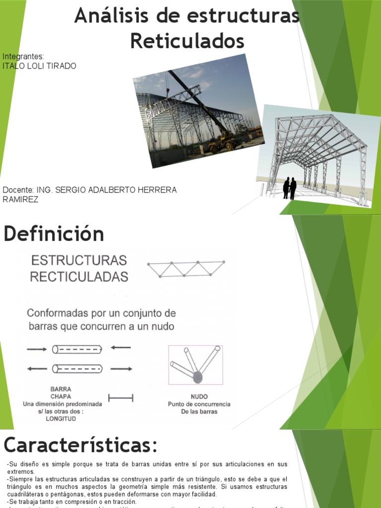 Reticulados Exposición | PDF | Braguero | Ingeniería