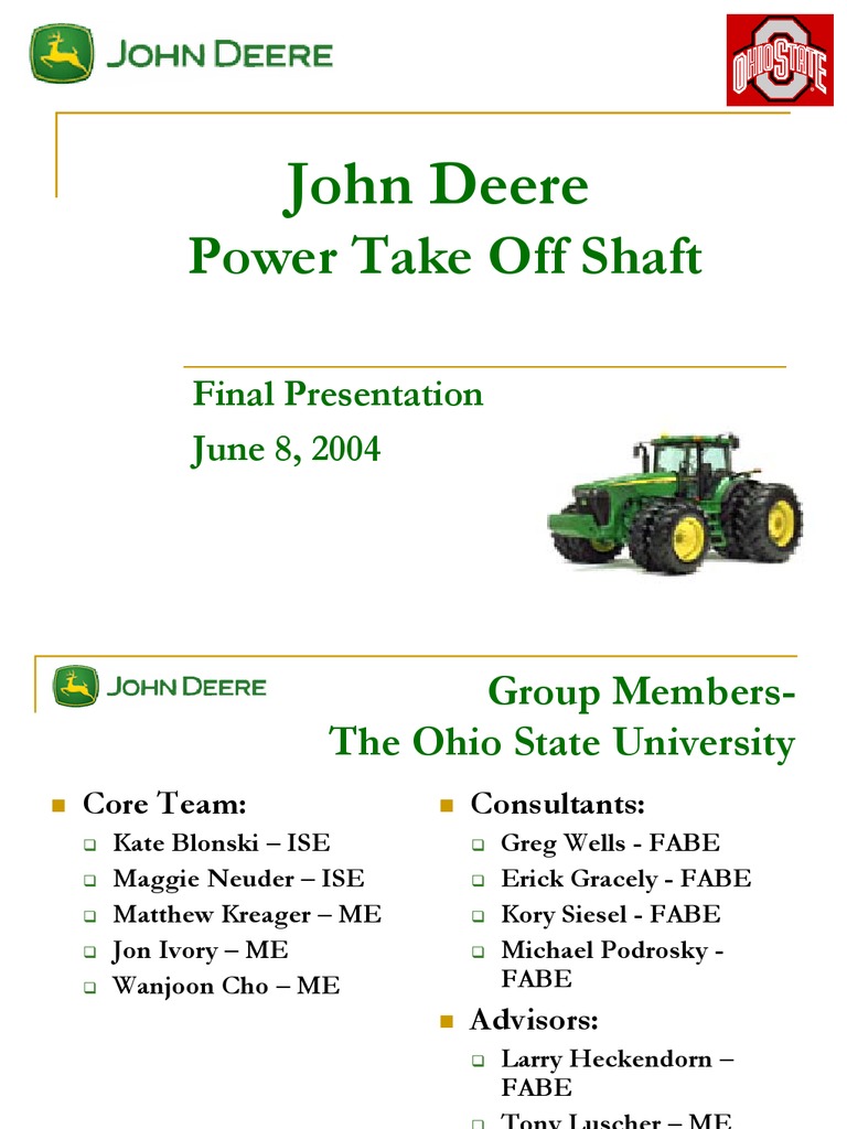 PTO Shaft Connection To Implement Au03-Sp04 | Download Free PDF ...