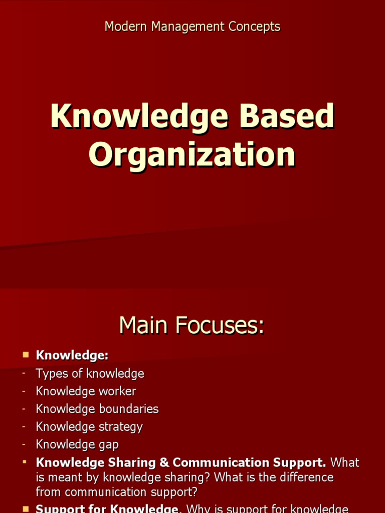 Knowledge Based Organization - Poprawiona | Download Free PDF | Tacit ...