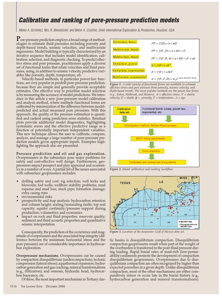 Pore Pressure Prediction Models | PDF | Errors And Residuals | Porosity
