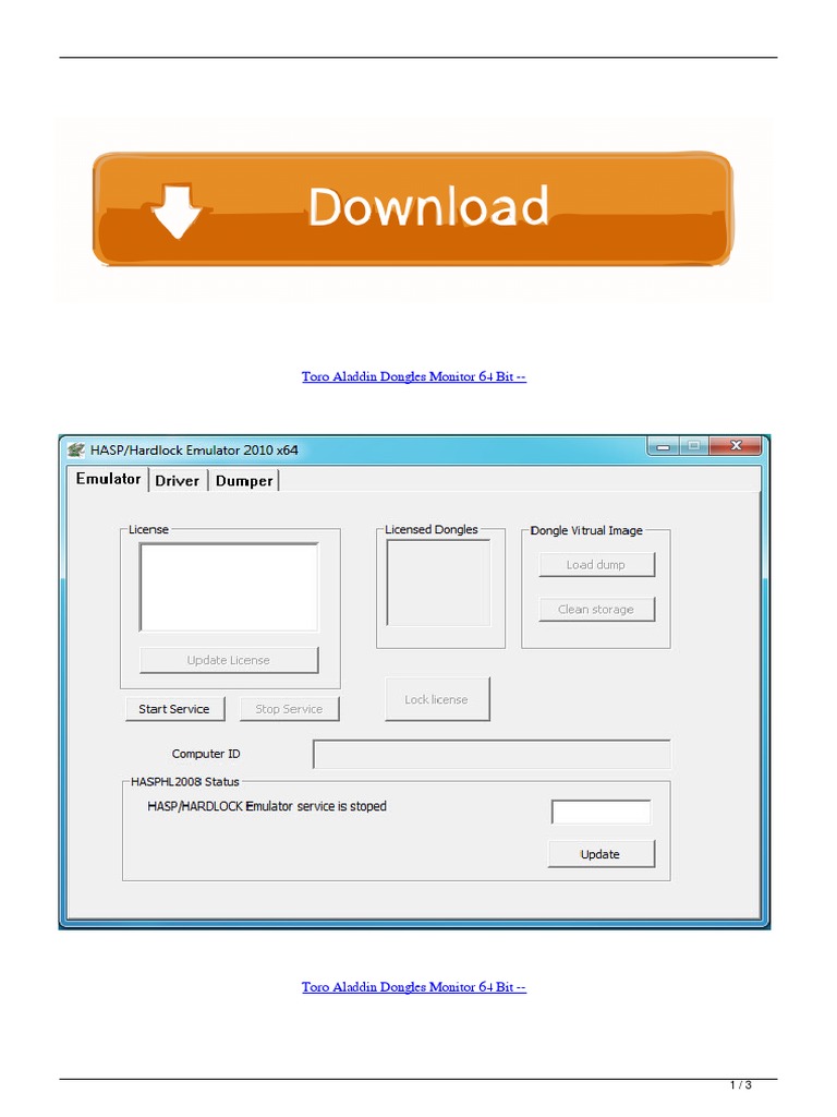 Toro Aladdin Dongles Monitor Guide | PDF | 64 Bit Computing | Windows 7
