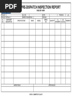 Pre Dispatch Checklist Format | PDF