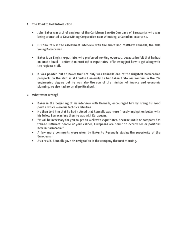 The Road To Hell Case | PDF