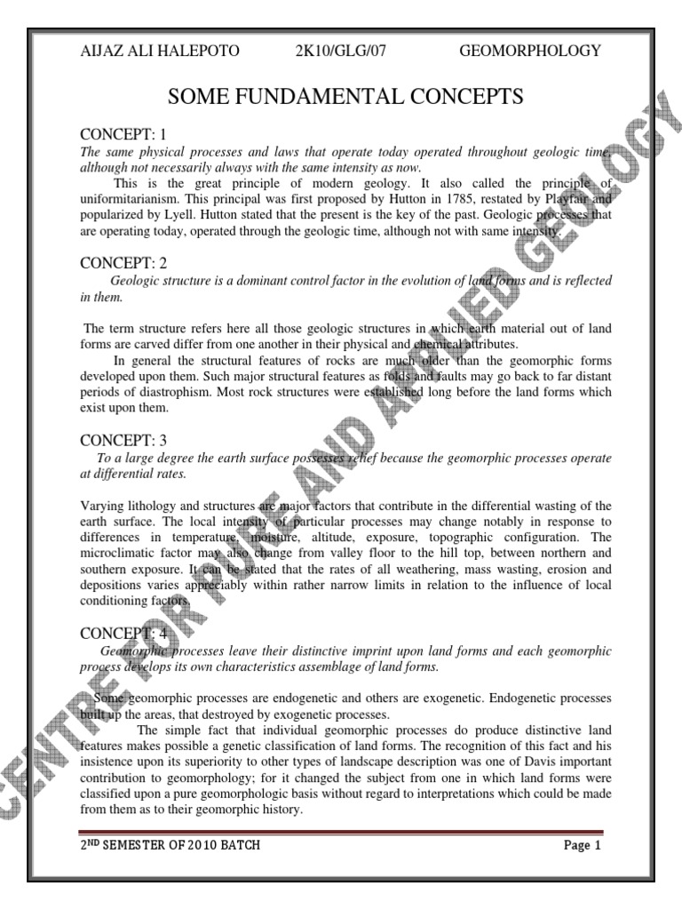 Geomorphology and Petrology Class Notes | PDF | Igneous Rock ...