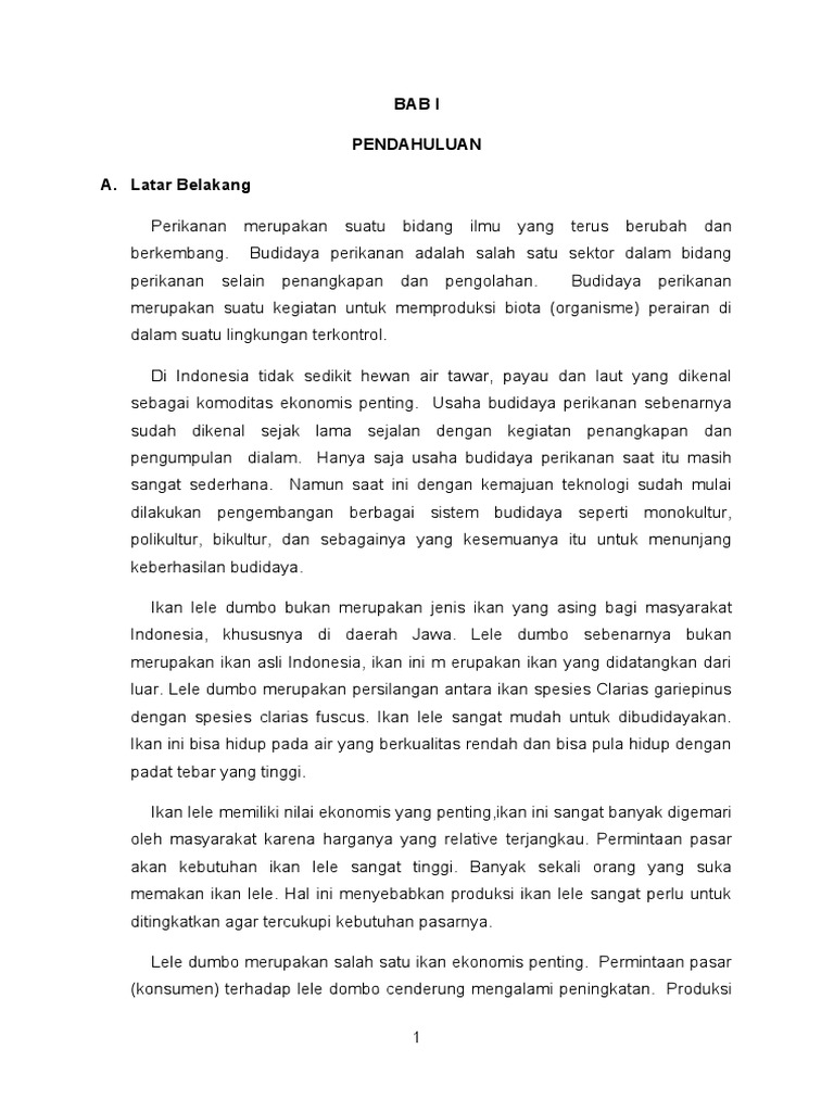 Pemeliharaan Induk Lele | PDF