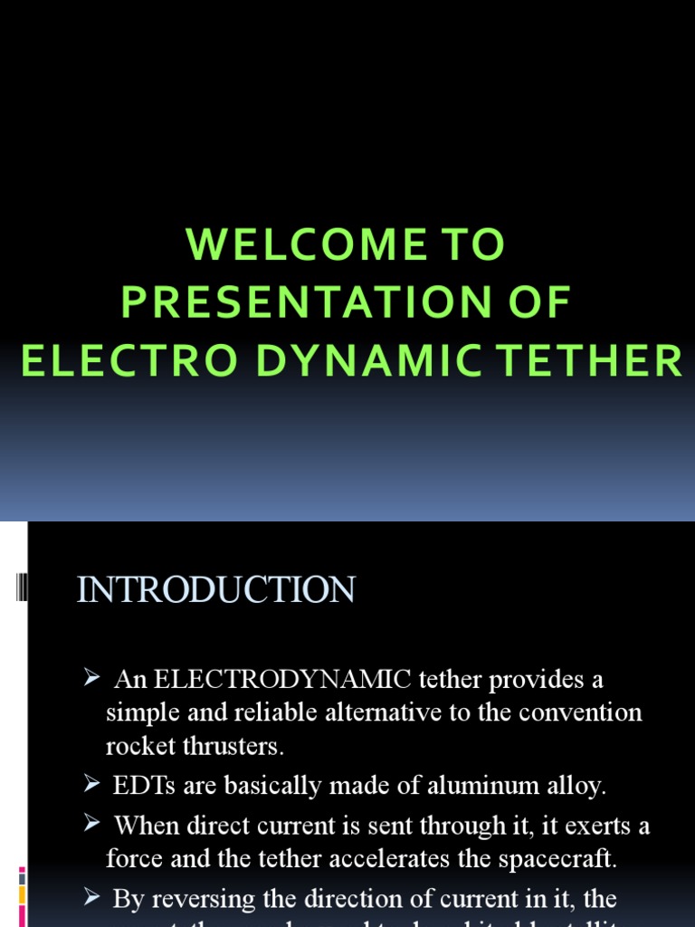 Electrodynamic Tether | PDF | Spacecraft Propulsion | Classical ...