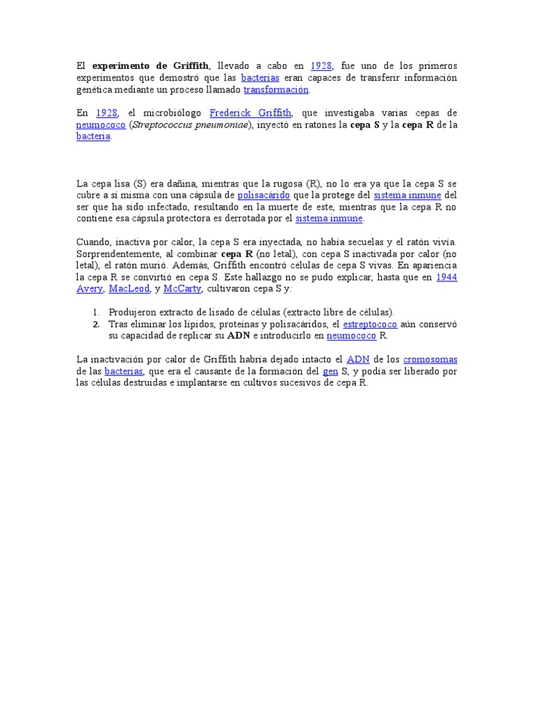 El Experimento de Griffith | PDF