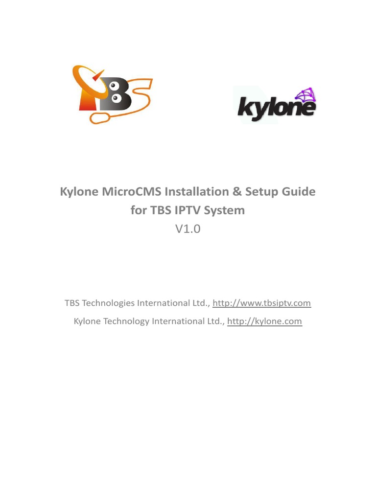 Kylone Microcms Installation & Setup Guide For Tbs Iptv System | PDF ...