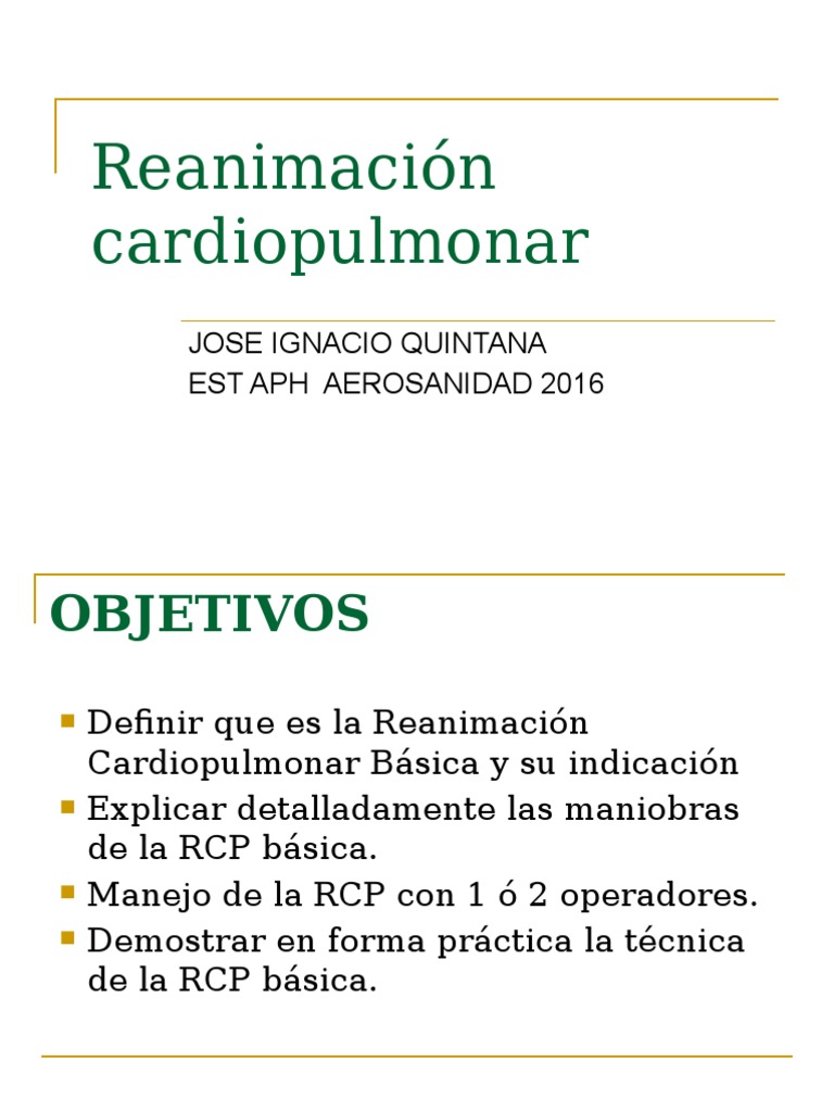 Manejo Basico Del Paro Cardiorespiratorio | PDF | Reanimación ...