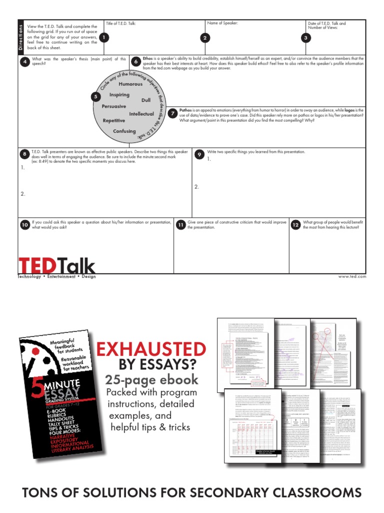 TED Talk Analysis for Educators | PDF | Behavior Modification ...