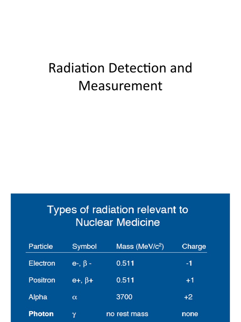 Radiation Detection | PDF | Science & Mathematics