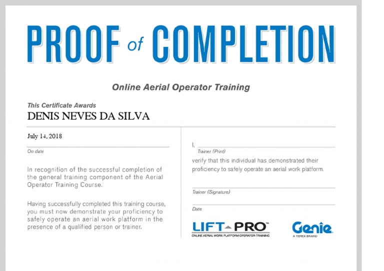 Denis Genius Certificate | PDF