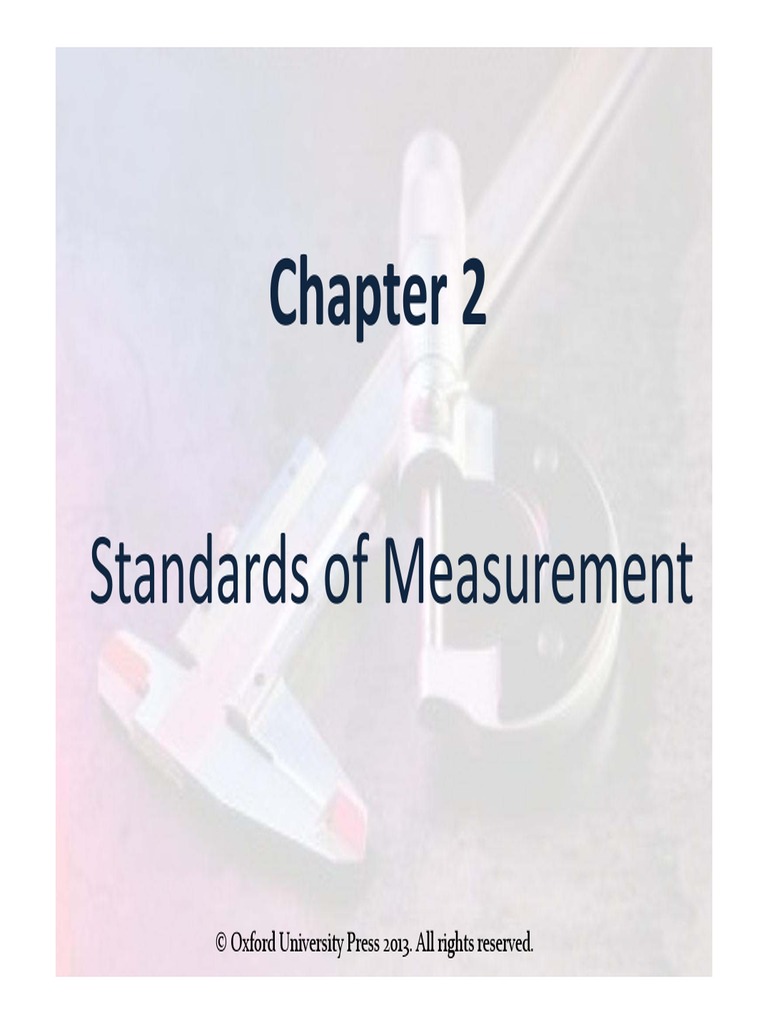 Chapter 2: Standards of Measurement | PDF | International System Of ...