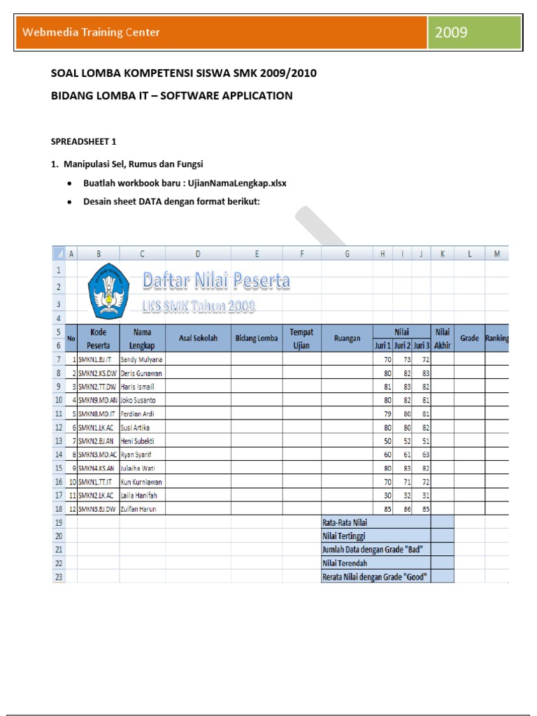 Soal Spreadsheet | PDF