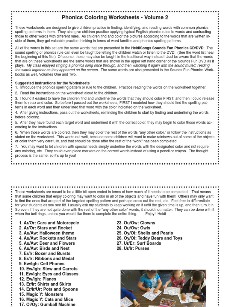 Phonics Word Family Coloring-SampleV2 PDF | PDF | Phonics