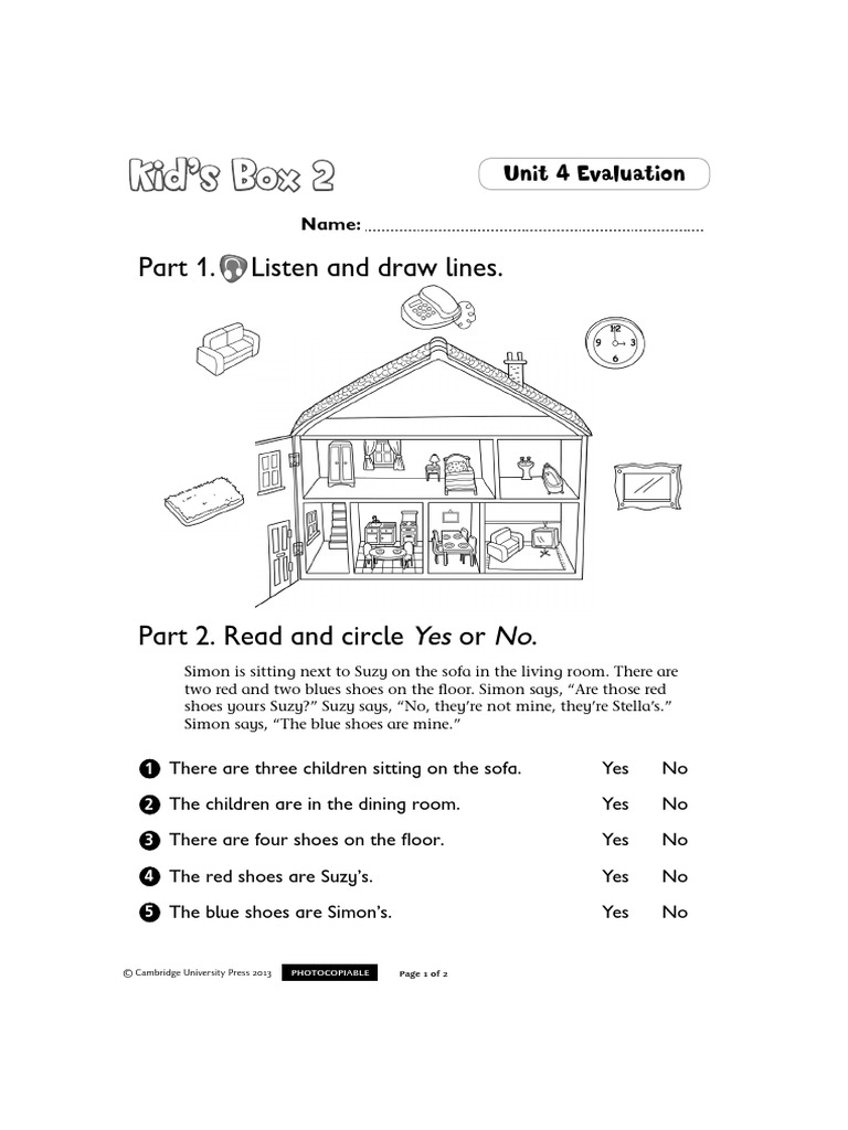 Kid's Box: Listen and Draw Lines | PDF
