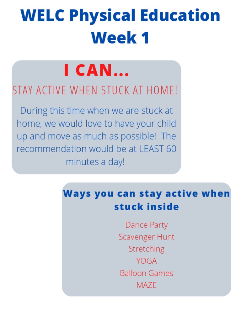 Welc Physical Education Week 1 | PDF