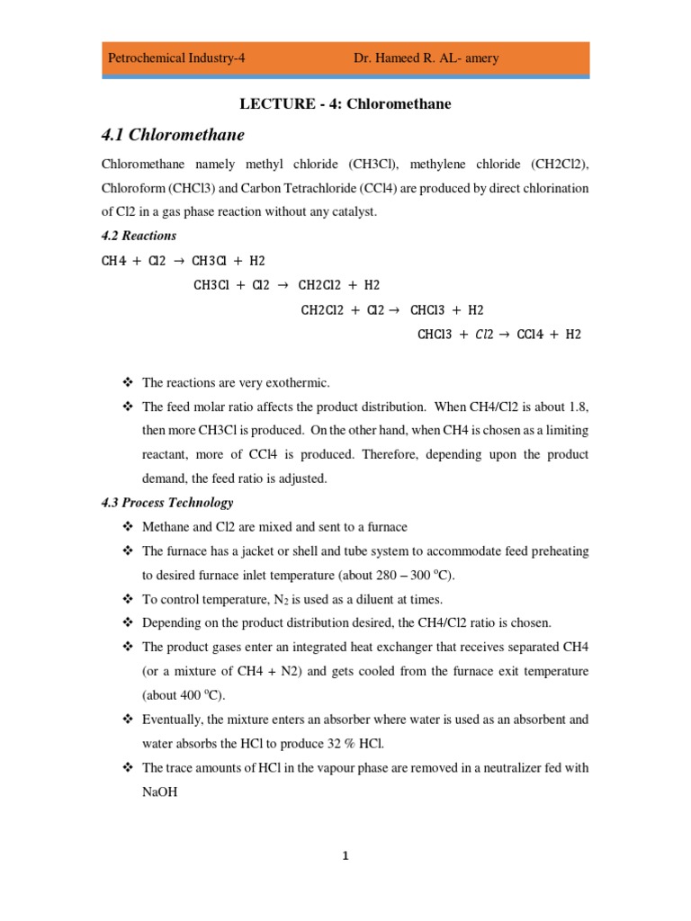 Lecture 4 | PDF | Distillation | Chloroform