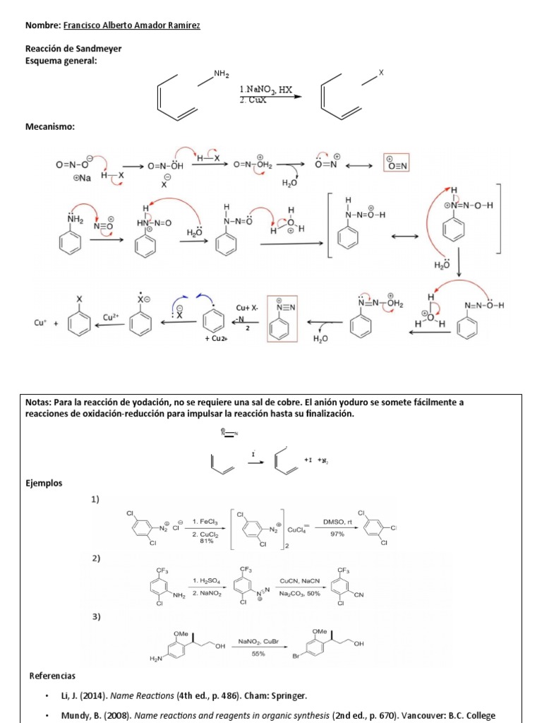 REacción de Sandmeyer | PDF