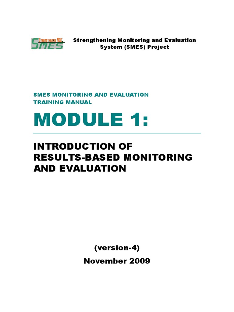 Module 1 - Introduction To RBME | PDF | Monitoring And Evaluation ...