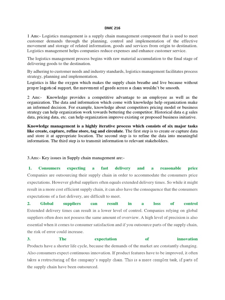 DMC 216 | PDF | Inventory | Supply Chain