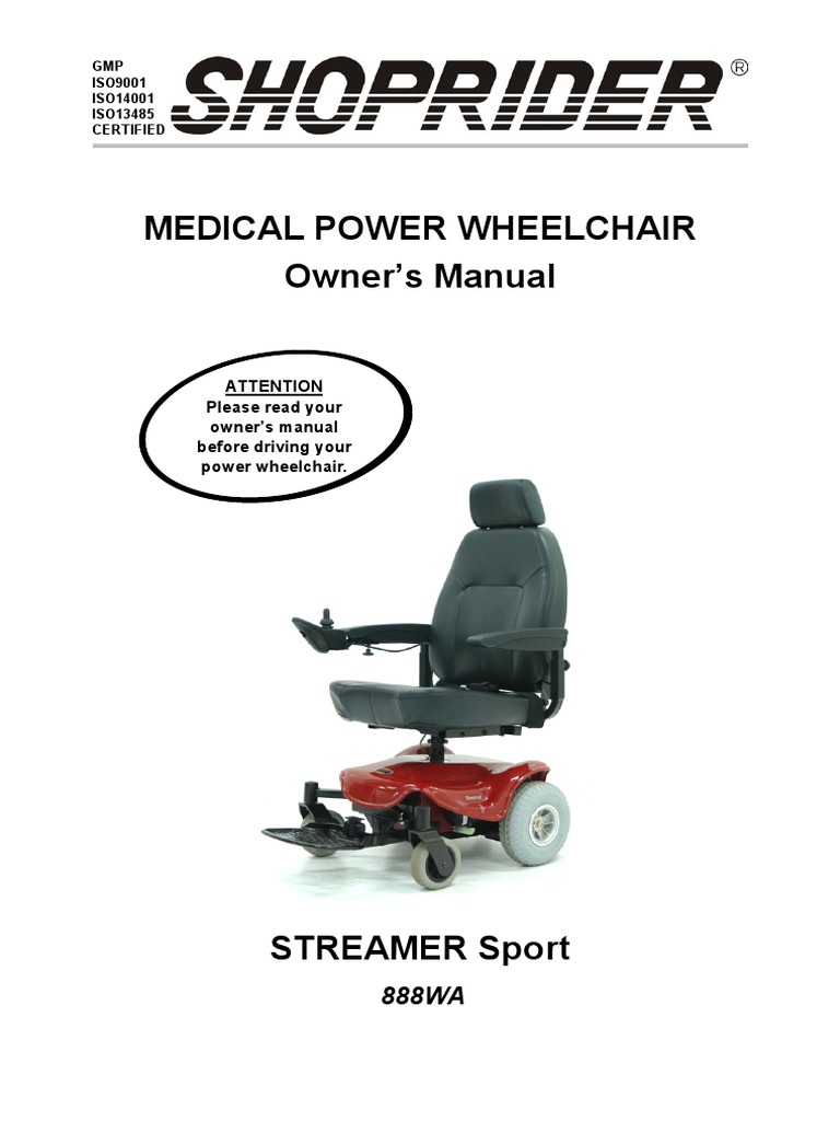 Manual Shoprider Streamer Sport PDF | PDF | Battery Charger | Radio