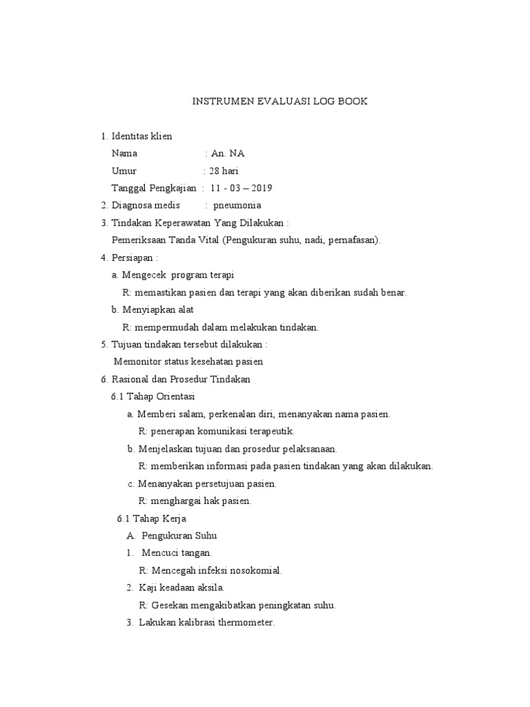 Log Book TTV Poli Anak | PDF