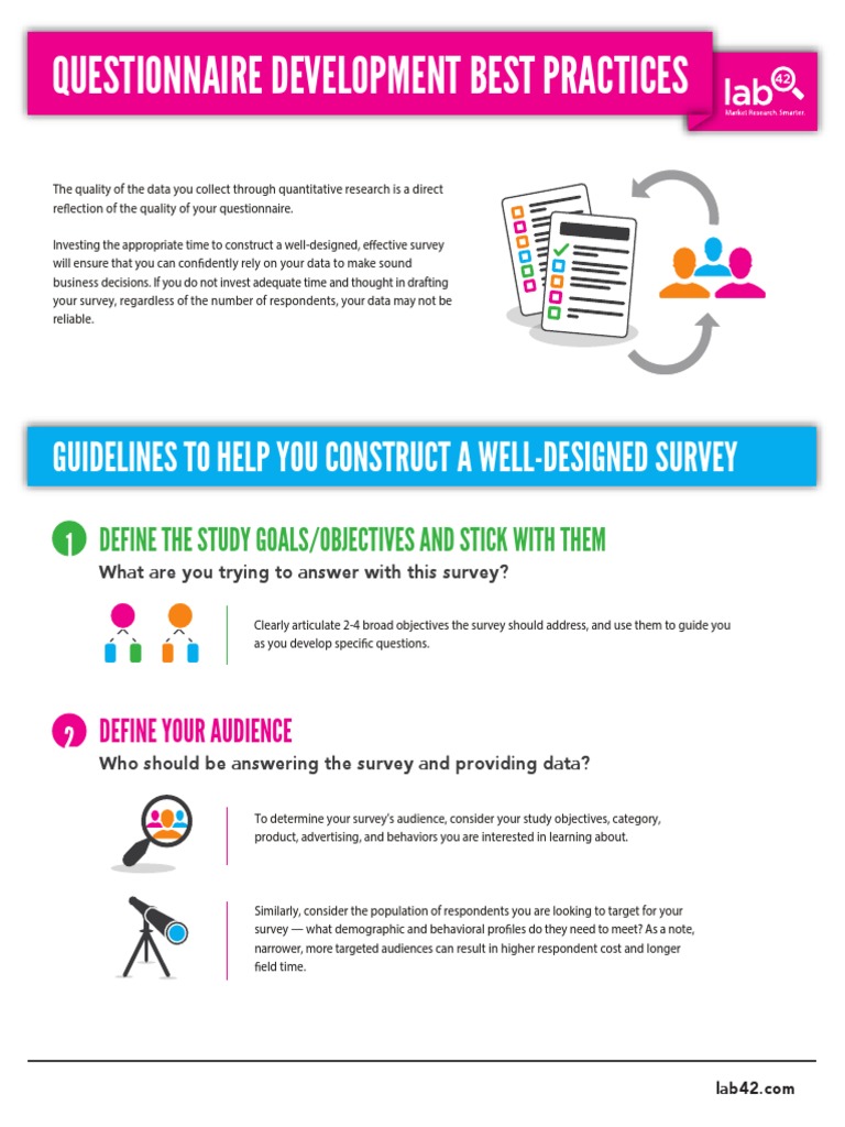 Questionnaire Development Best Practices - Lab42 | PDF | Survey ...