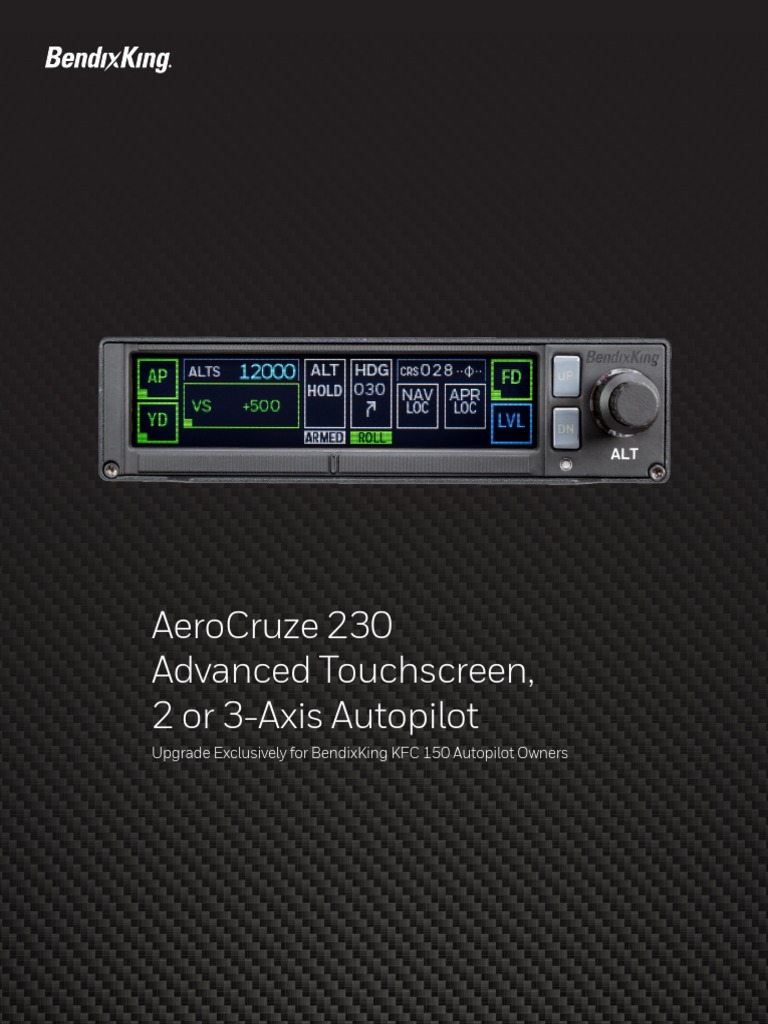 Aerocruze 230 Advanced Touchscreen, 2 or 3-Axis Autopilot: Upgrade ...