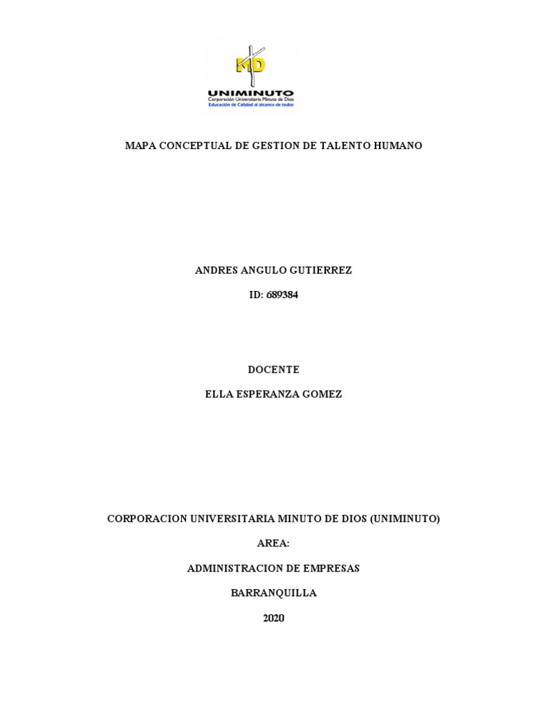 Mapa Conceptual GTH | PDF | Gestión del talento | Gestión de recursos humanos