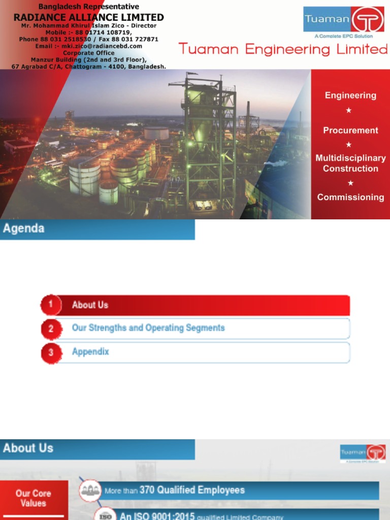 Tuaman Engineering Limited - Corporate Profile | PDF | Energy And ...