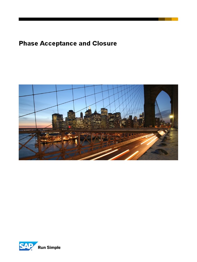 Phase Acceptance and Closure | PDF | Sap Se | Computing