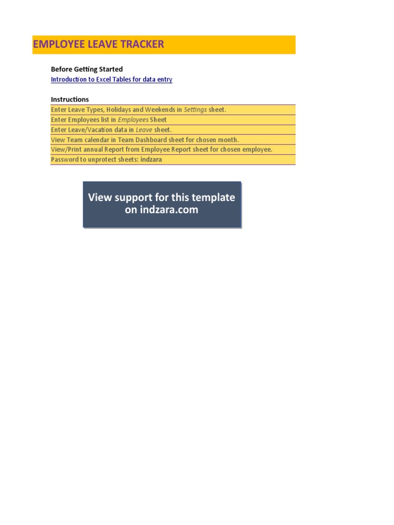 Employee Leave Tracker Template | PDF | Workweek And Weekend | Business