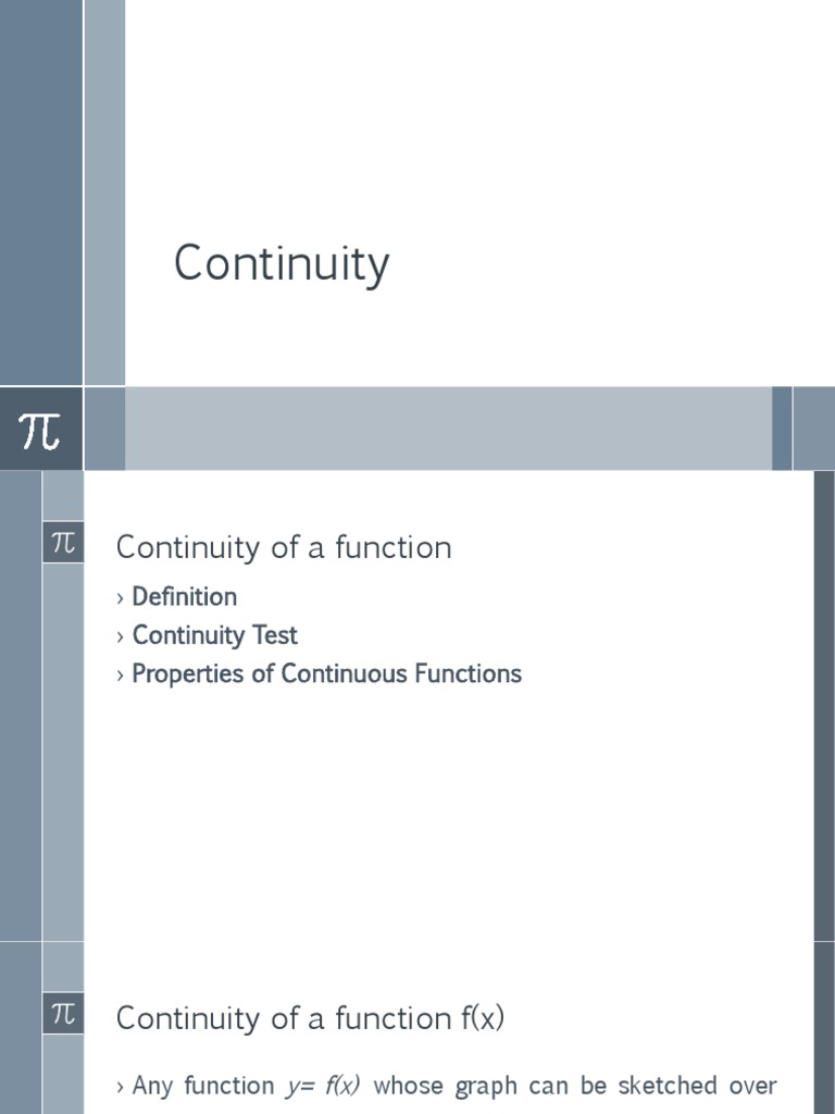 Continuity P1 Pdf Continuous Function Function Mathematics