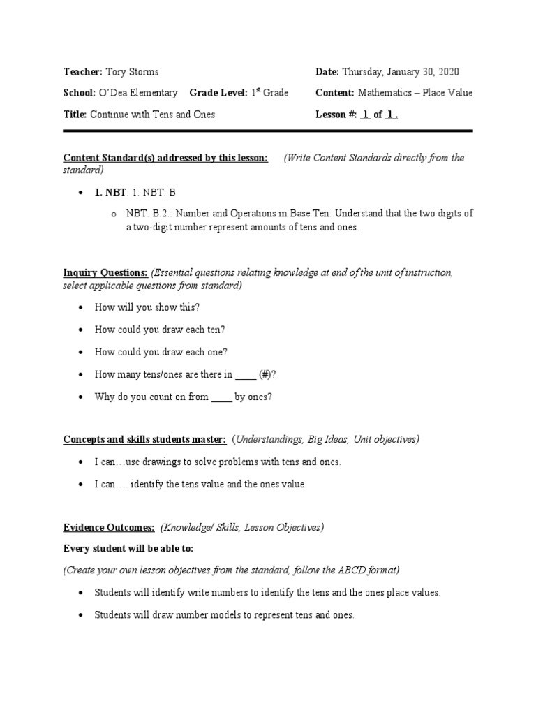ST Lesson Plan 1 | PDF | Inquiry Based Learning | Lesson Plan