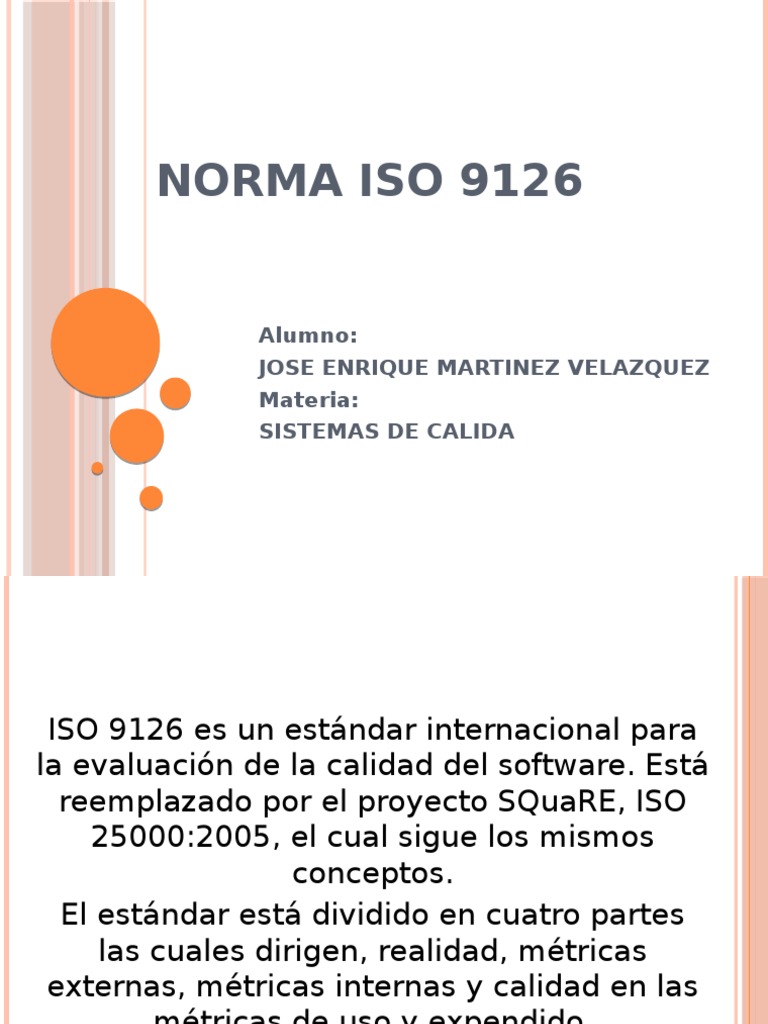 Norma Iso 9126 | PDF