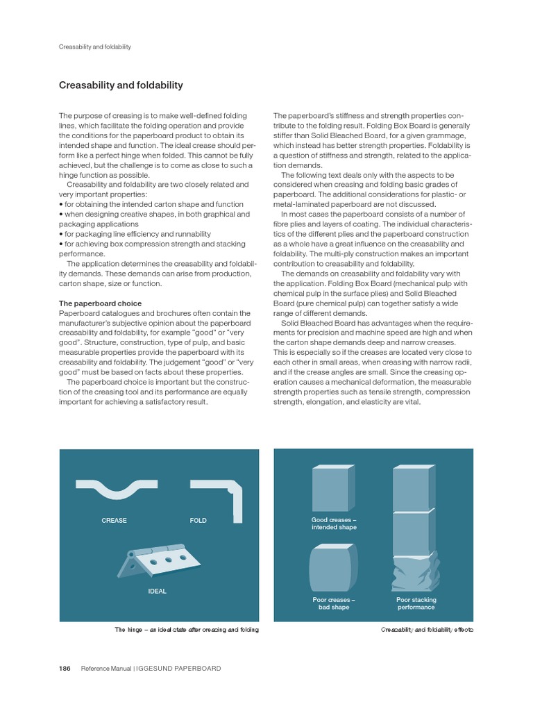 Creasability and Foldability in Paperboard | PDF | Paperboard ...