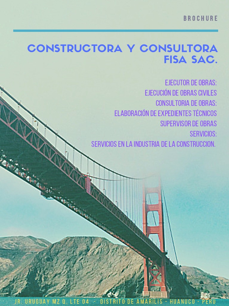 Hoja Presentacion Constructora y Consultora Fisa Sac. | PDF ...