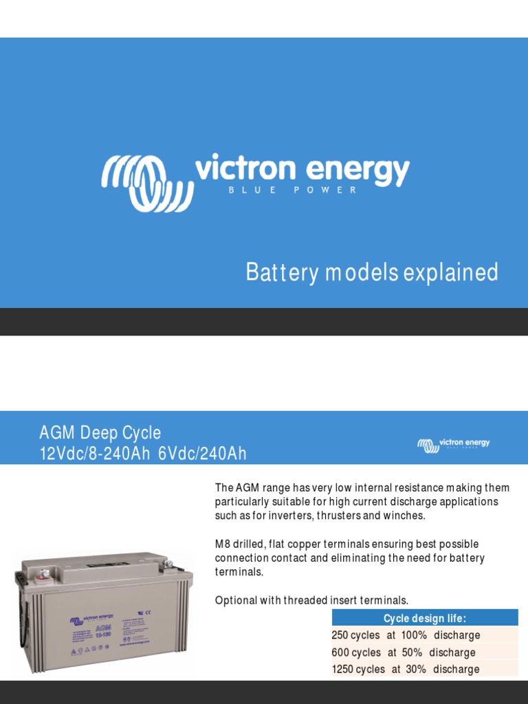 Victron Energy Battery Models Explained | PDF | Electricity | Electric ...