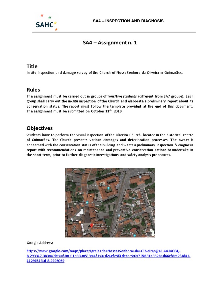 SA4 - Assignment - 01 - Oliveira Church | PDF | Surveying | Information Science